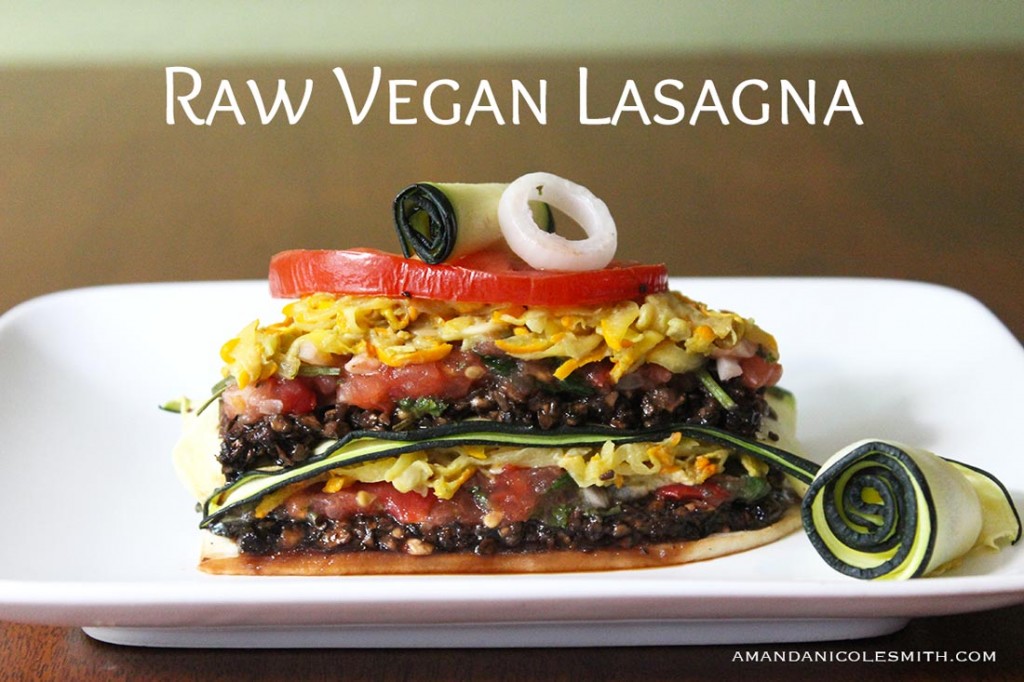 Raw Vegan Lasagna | Nut-free, Gluten-free | Amanda Nicole Smith