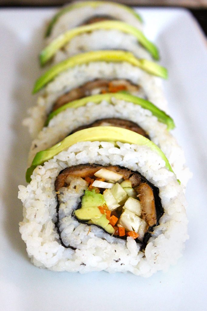Vegan Sushi with Pom Pom Mushrooms | Amanda Nicole Smith